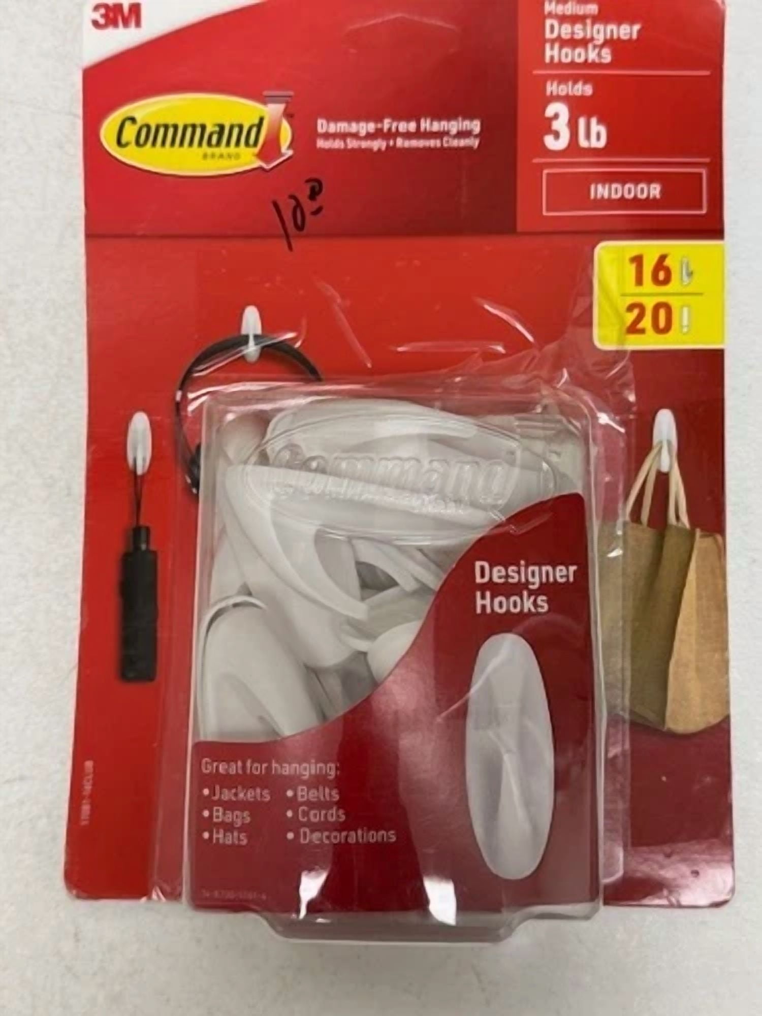 3M Command Medium Designer Hook - Walmart.com