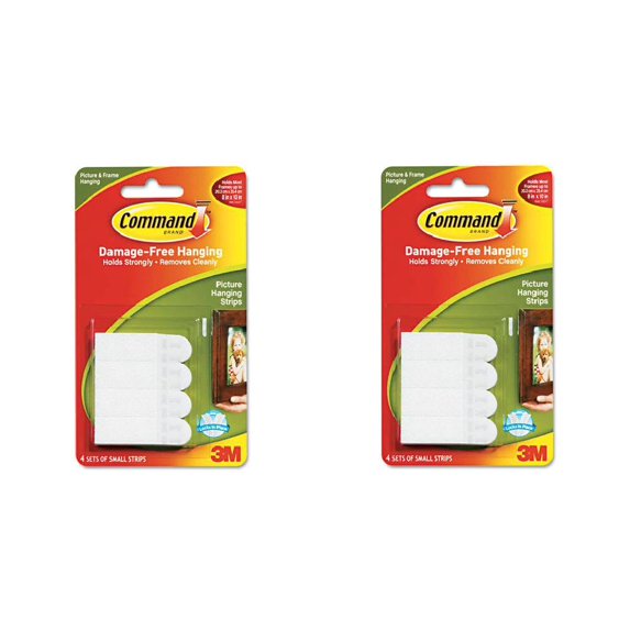 3M Command Small Picture Hanging Strips 17202 Strong Hold Removable 4 ...