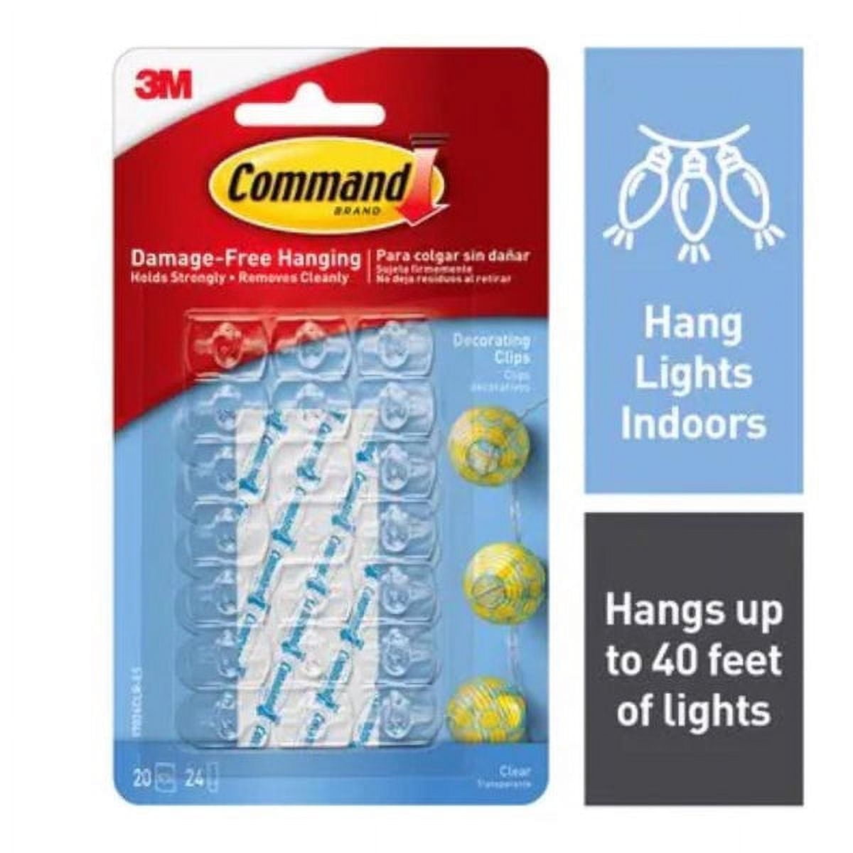 3M Command Small Plastic Decorating Clip 0.75 in. L 12 pk - Walmart.com