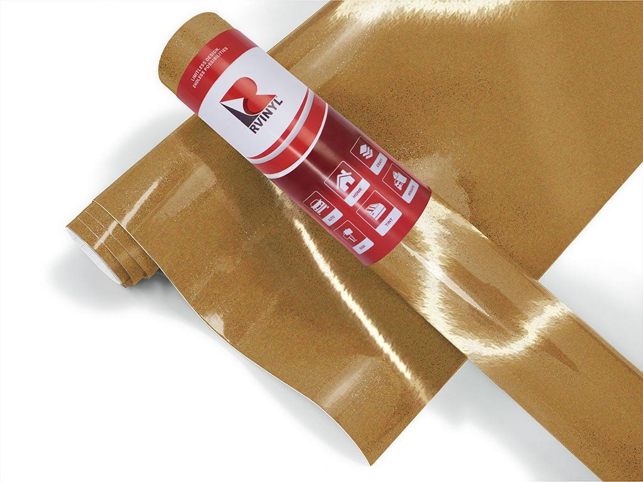 3M Craft Vinyl Roll Scotchlite 5100 Rich Gold Reflective 65 Removable Adhesive 12" x 10ft ...