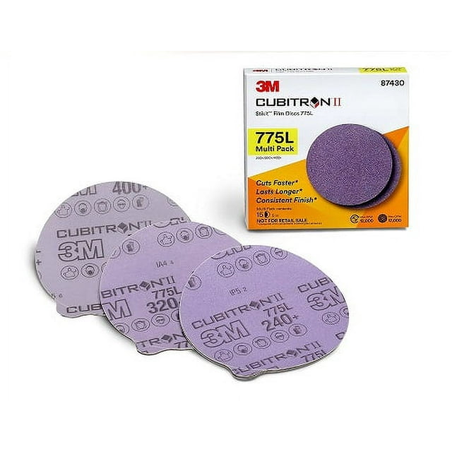 3M Cubitron II Stikit Film Disc 775L 87430 5 in x NH 240plus to 400plus ...