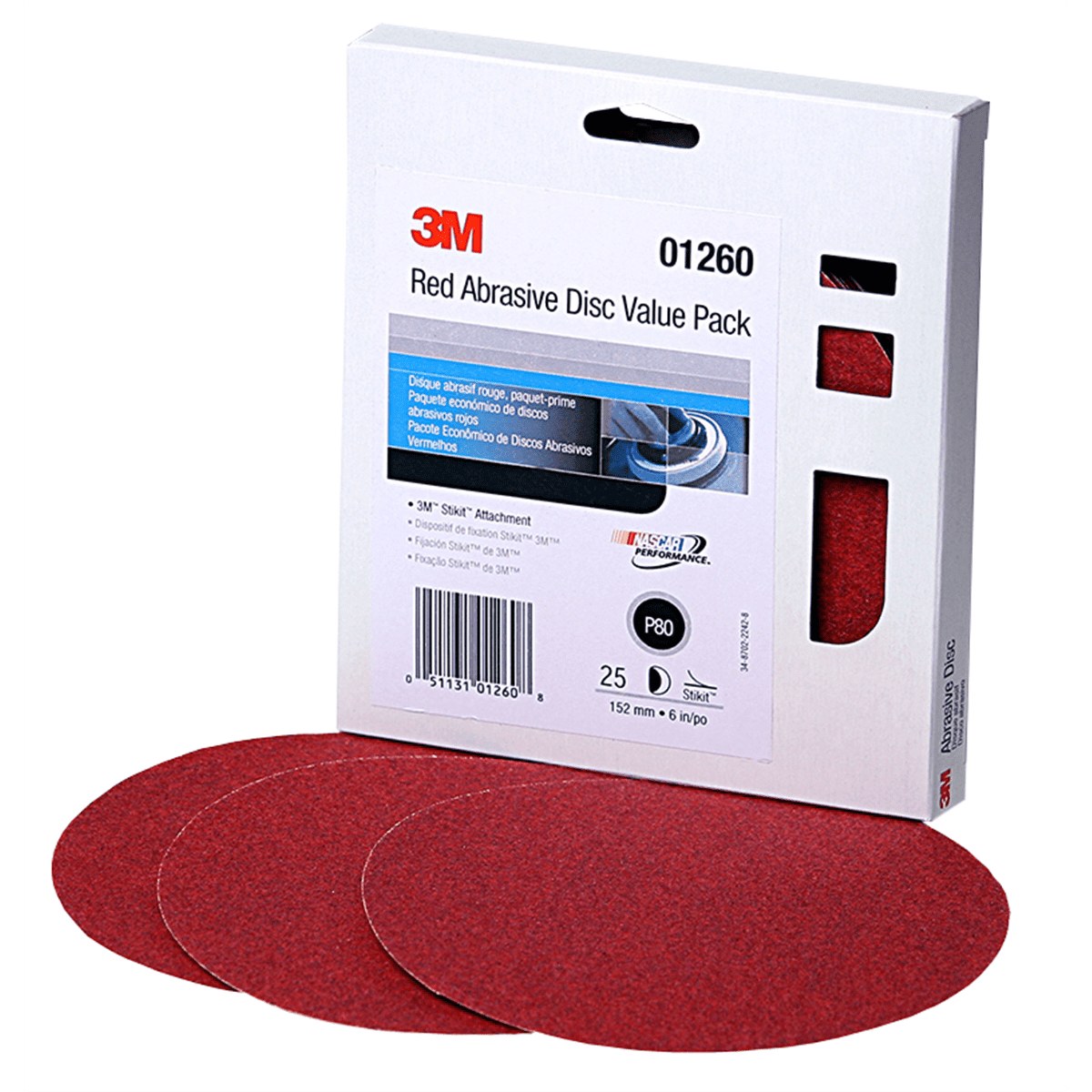 3M DISC VALUE PACK 01260 6 IN P80D 25/PACK - Walmart.com