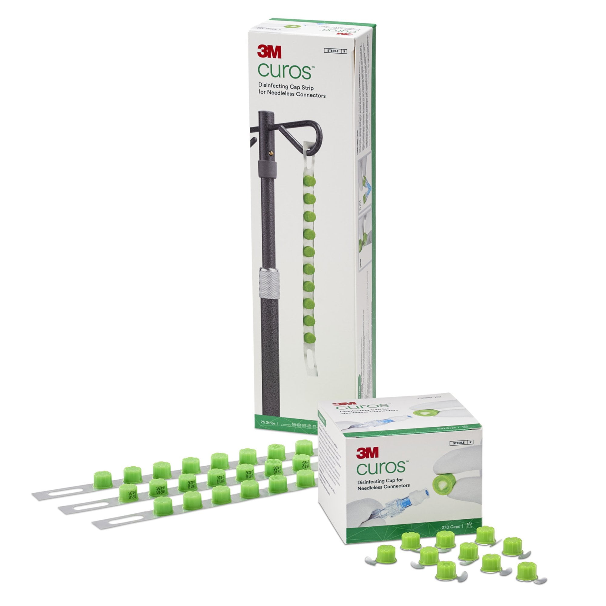 3M Disinfecting Cap Strips, Protects Needleless IV Ports for 7 Days ...