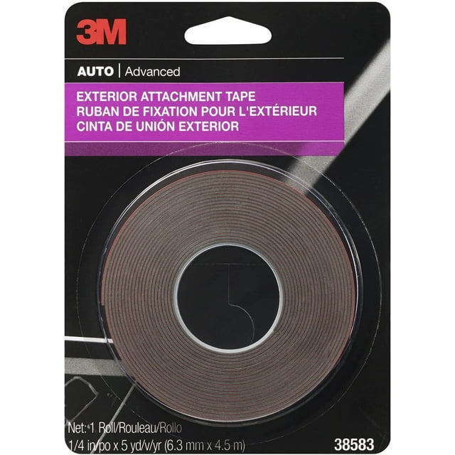 3M Strong Adhesive Double-sided Tape for Moldings, Emblems and Trim, 1/ ...