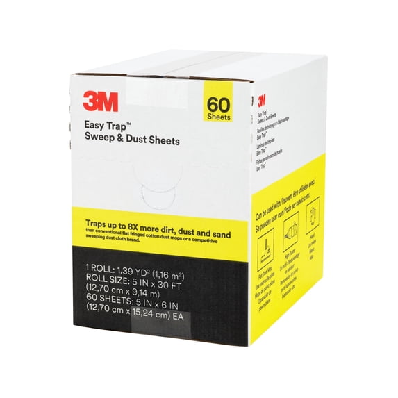 3M Easy Trap Duster Cloth, 1Pack, 5" x 30 ft. Disposable Dust Dry ...