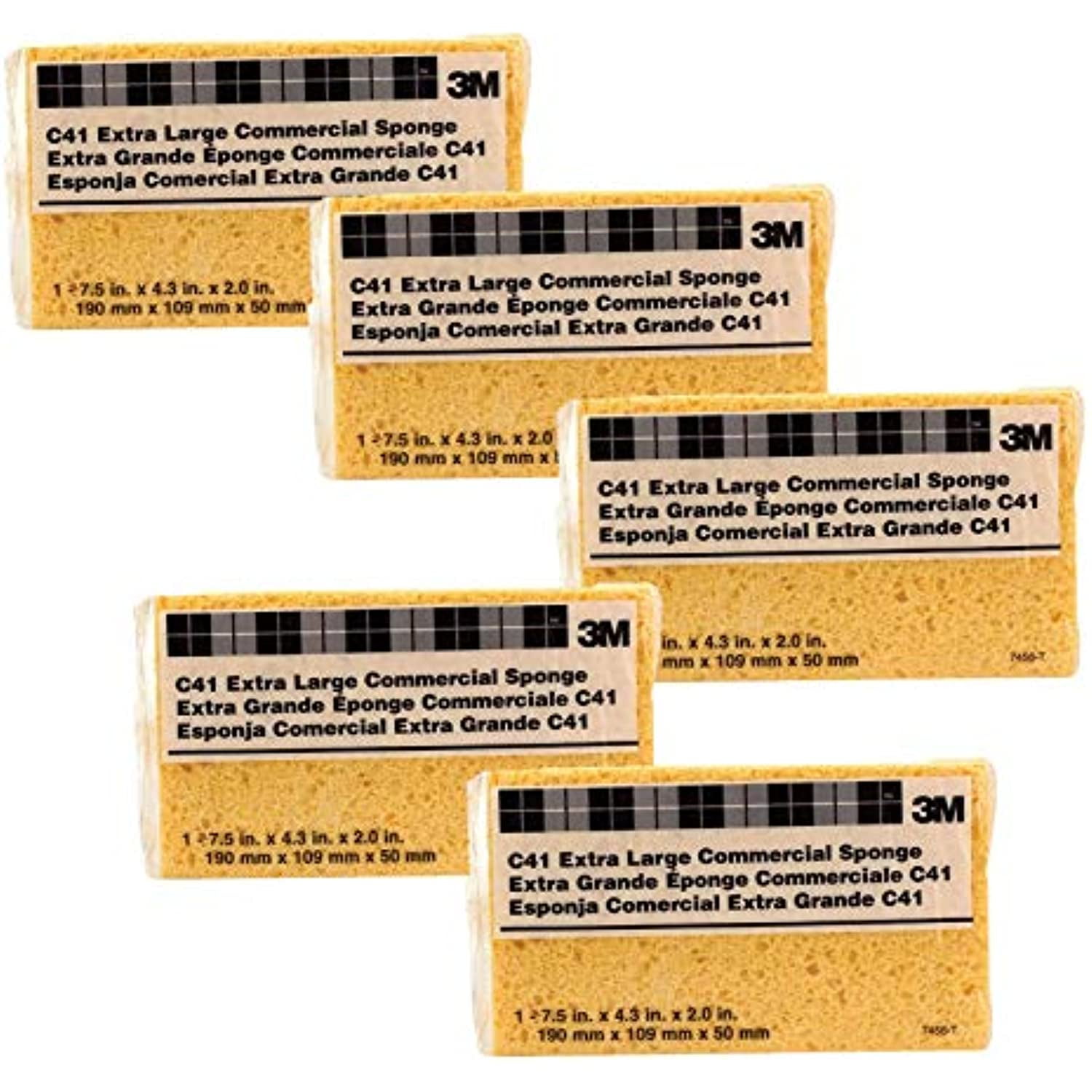 3M Extra Large Commercial Sponges C41 7456-T, Pack Of 5 - Walmart.com