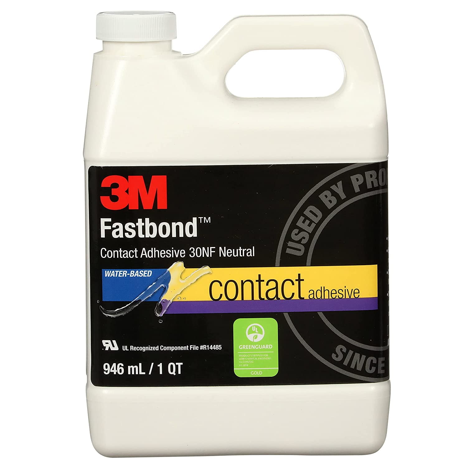 3M Fastbond Contact Adhesive 30NF, Neutral, 1 Quart Can - Walmart.com