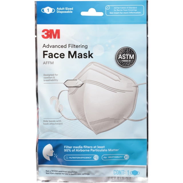 3M Filtering Barrier Face Covering, Advanced Breathable Materials for ...