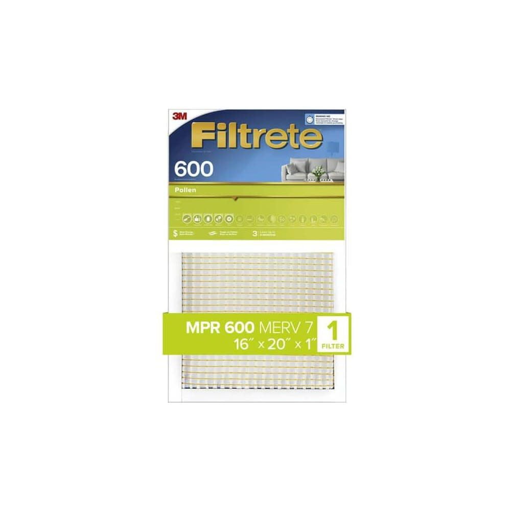 3M Filtrete 600 Mpr 16 X 20 X 1" Pollen Air Filter 4Pk - Walmart.com