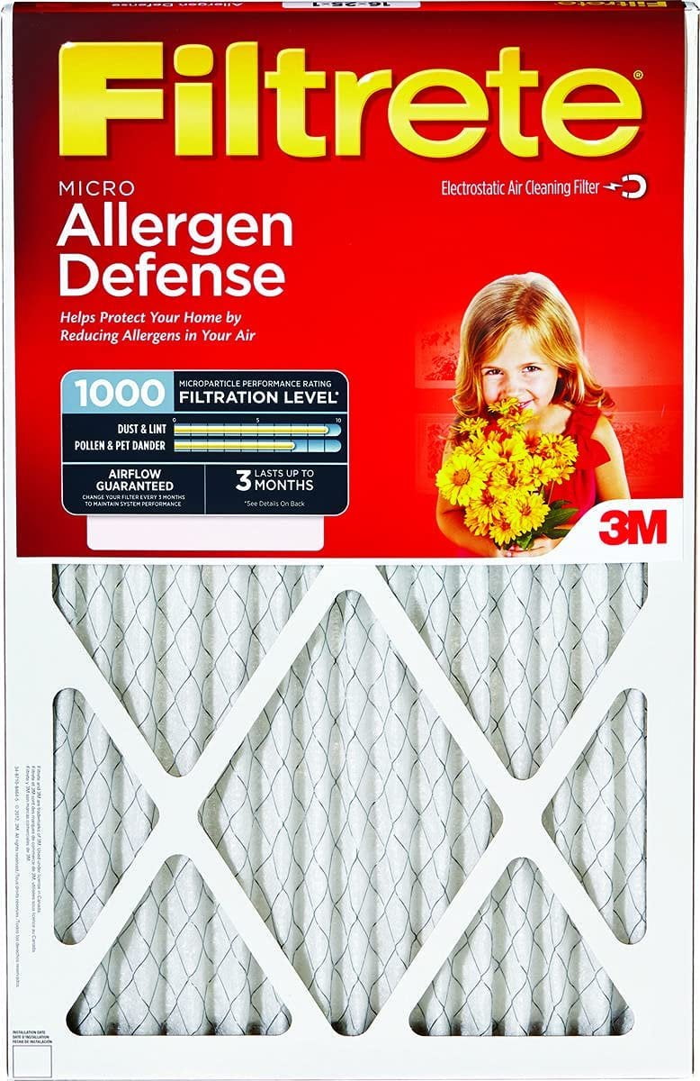 3M Filtrete Micro Allergen Reduction Air Filter [Set of 6] Size: 25" H ...