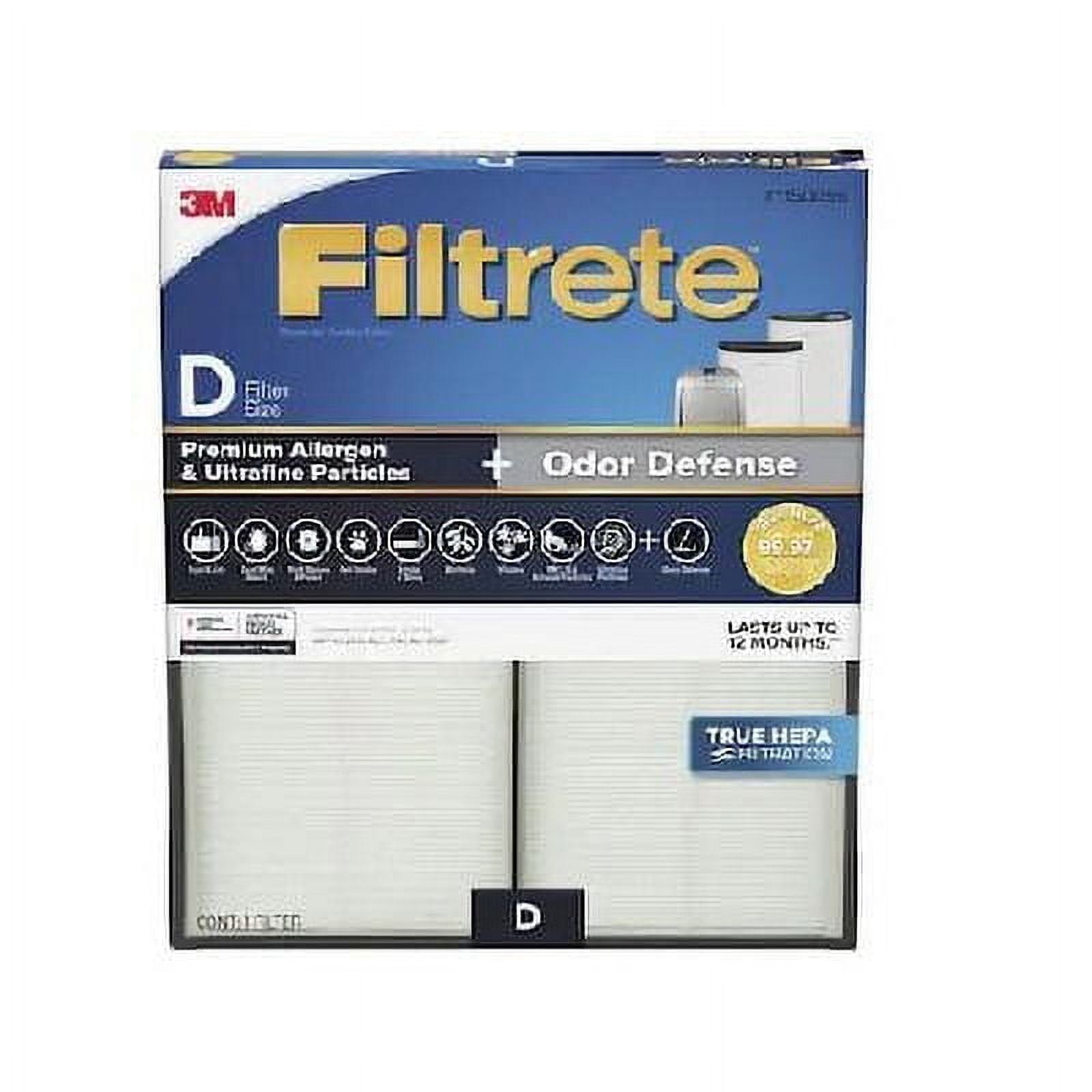 3M Filtrete 1150099 True HEPA Home Air Purifier Filter with Allergy ...