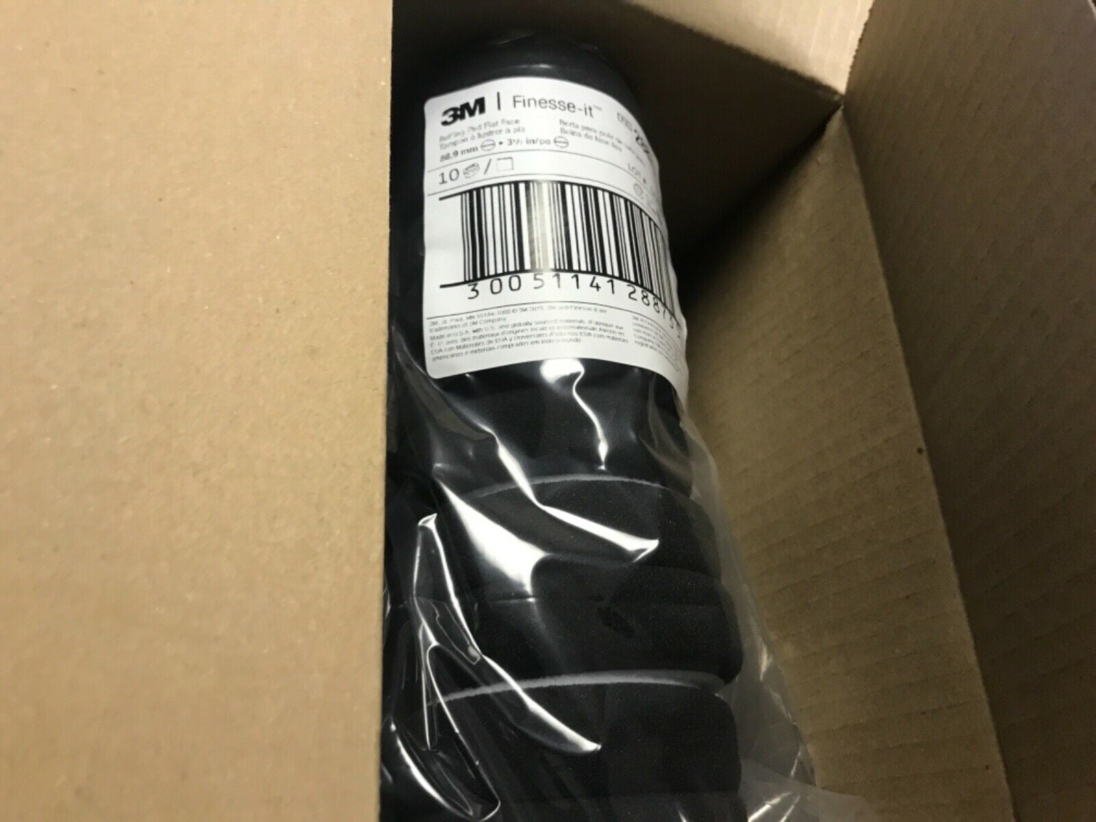 3M Finesse-it Buffing Pad Flat Face 28873 3-1/2" Grey Foam, 10 PADS ...