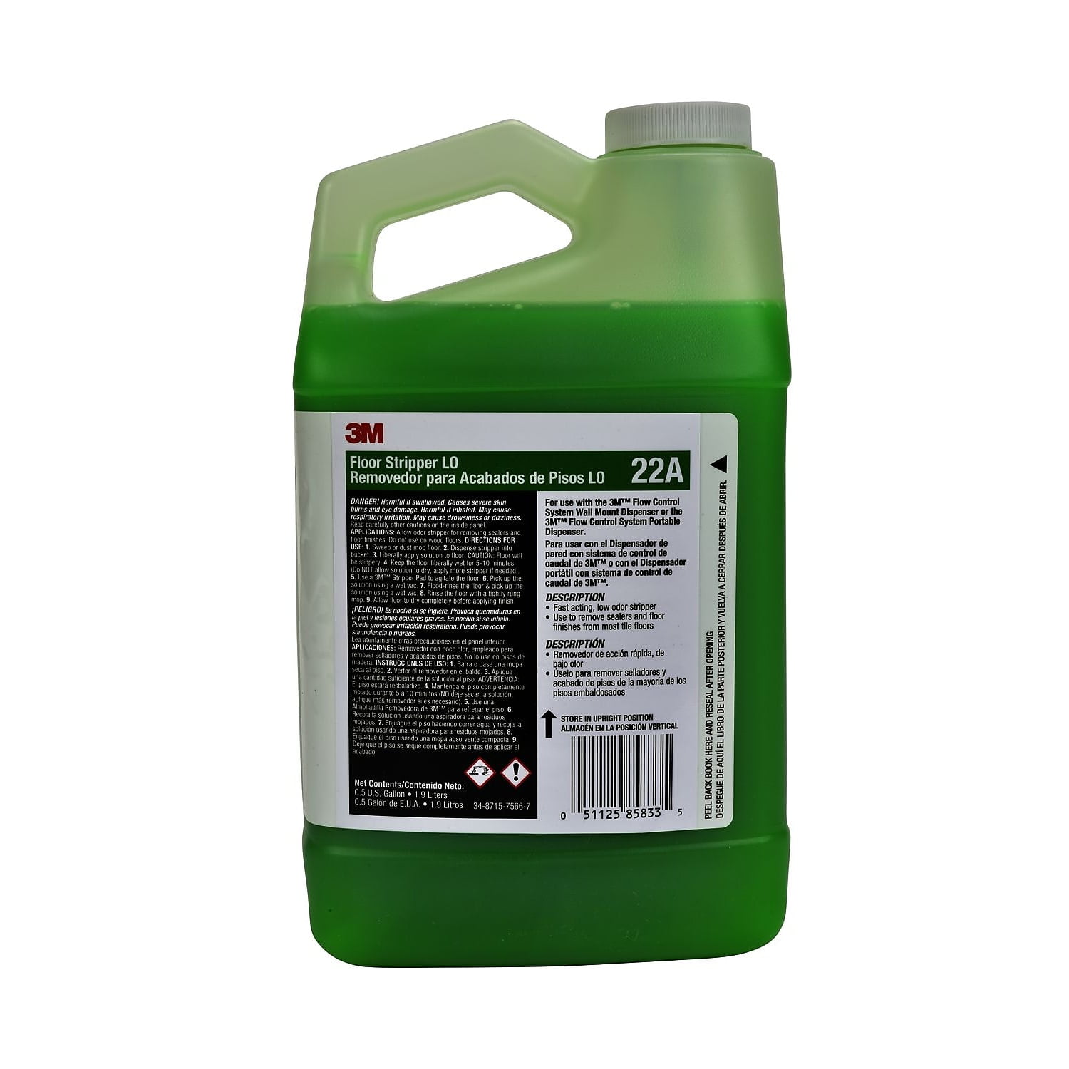3M Floor Stripper LO Concentrate 0.5 Gallon 22A - Walmart.com
