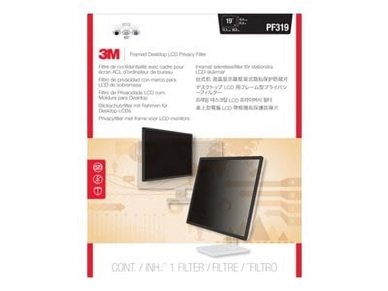3M Framed Privacy Filter - Display privacy filter - 19" - black ...