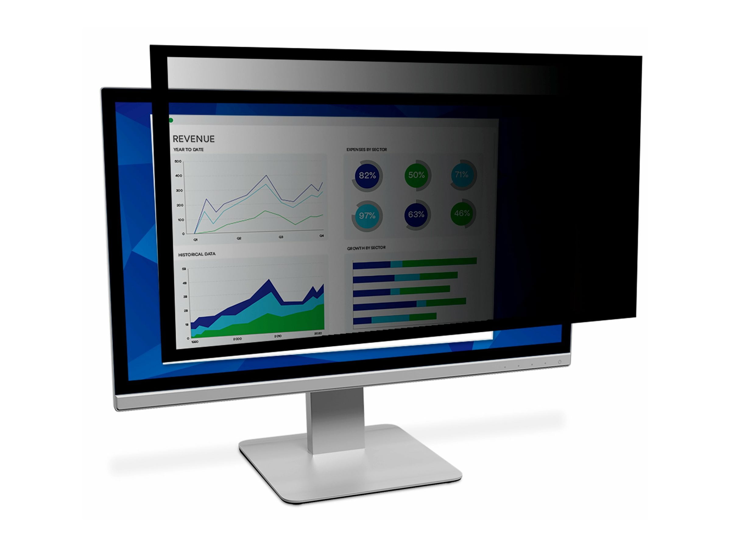 3M Framed Privacy Filter for 27" Widescreen Monitor - Walmart Business ...