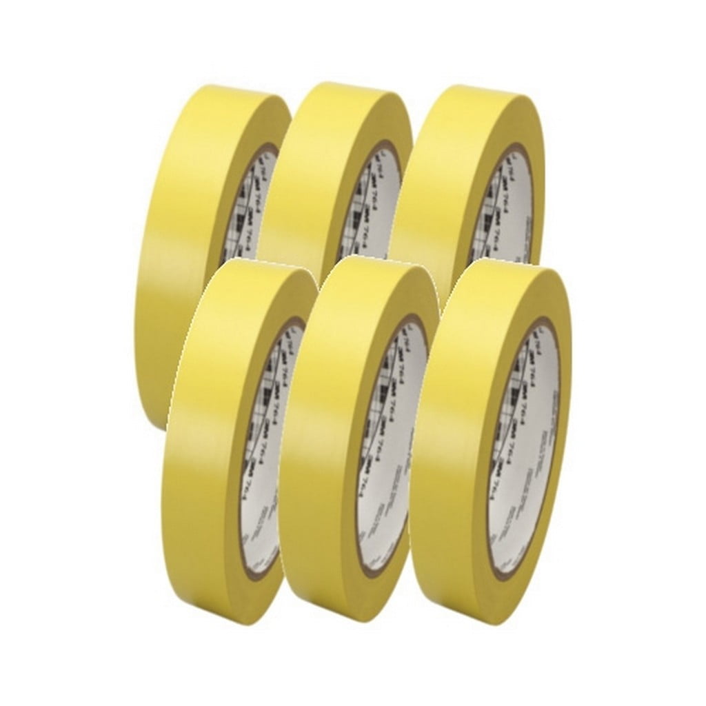 3M General Purpose Vinyl Tape 764 Yellow 1" X 36 Yard Roll (6 Pack ...