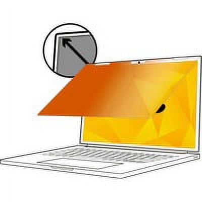 3M Gold Privacy Filter Gold, Glossy - For 14\\" Widescreen LCD Notebook ...