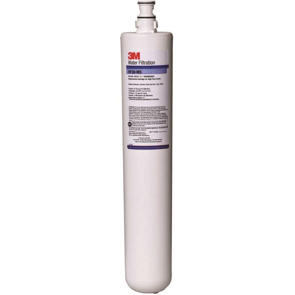 3M HF30-MS High Flow Series Commercial Water Filter Cartridge , 0.5 um NOM, 1.67gpm, 14000 gal ...