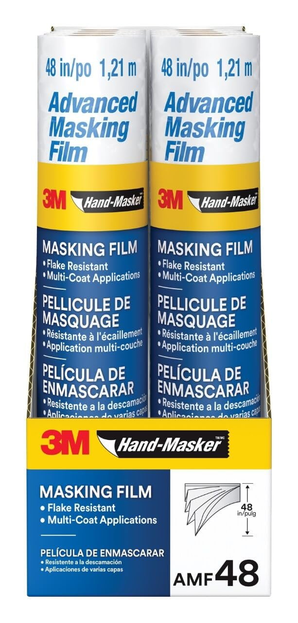 3M Hand Masker Advanced Masking Film, 8 Rolls, 48 in x 180 ft, Static ...
