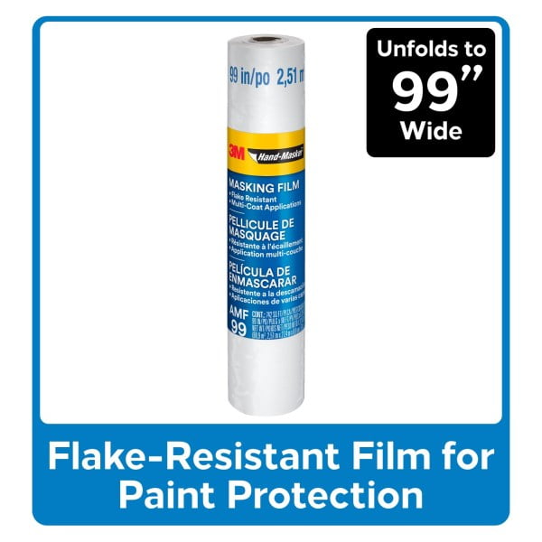 3M Hand-Masker Advanced Masking Film, 99 in x 90 ft x .35 mil 2.51 m x ...