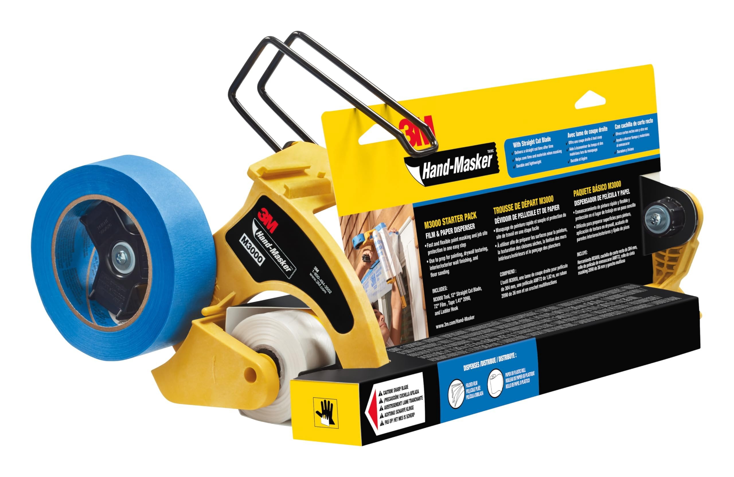 3M Hand-Masker Pre-Assembled Masking Film & Tape Kit M3000-PAK-WE ...