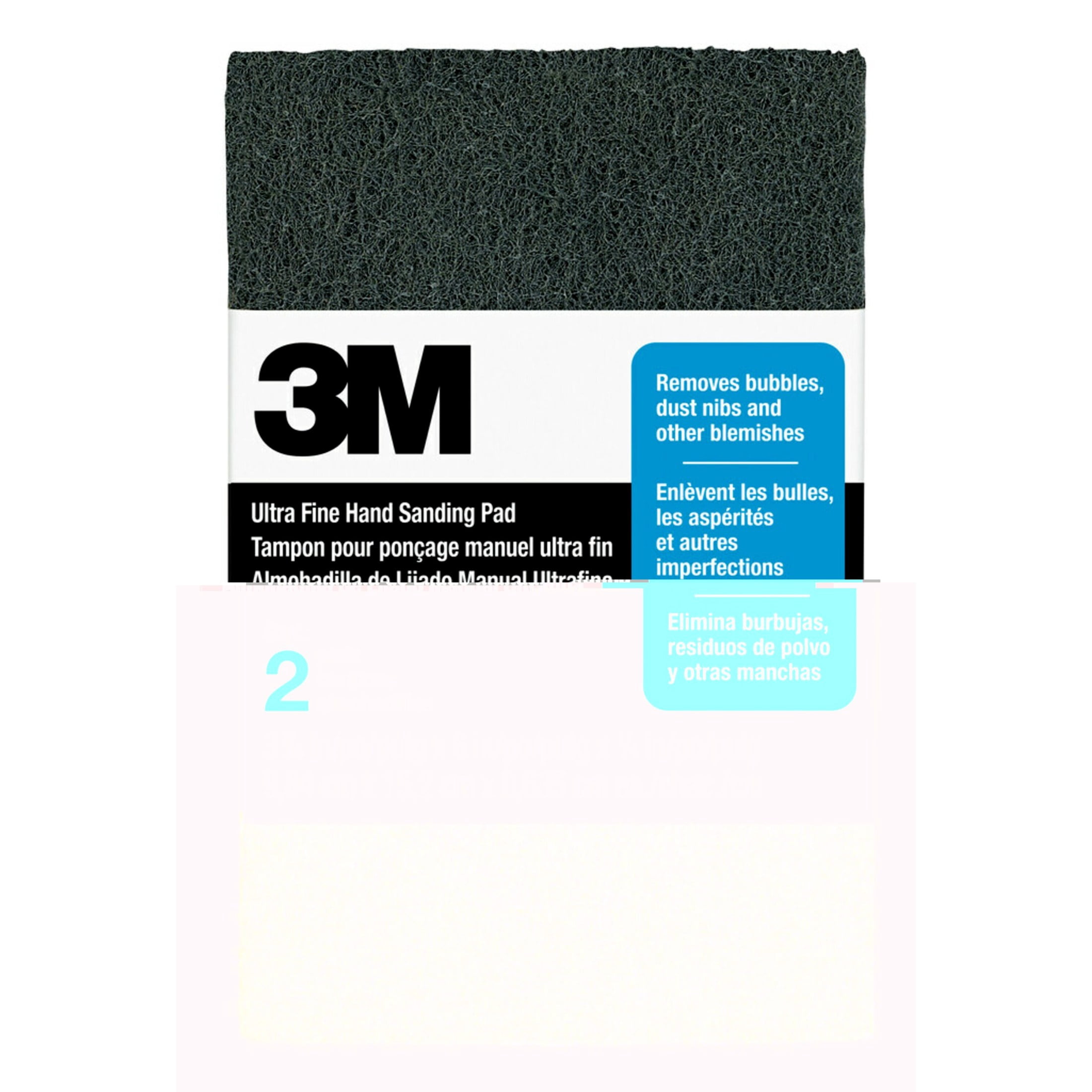 3M Hand Sanding Pads, 7448, 00 & Ultra Fine, 3 7/8 in x 6 in x 1/4 in ...