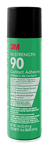 3M Hi-Strength Spray Adhesive 90, 14.6 oz., Industrial Strenght Spray Glue, Dries Clear, Use on ...