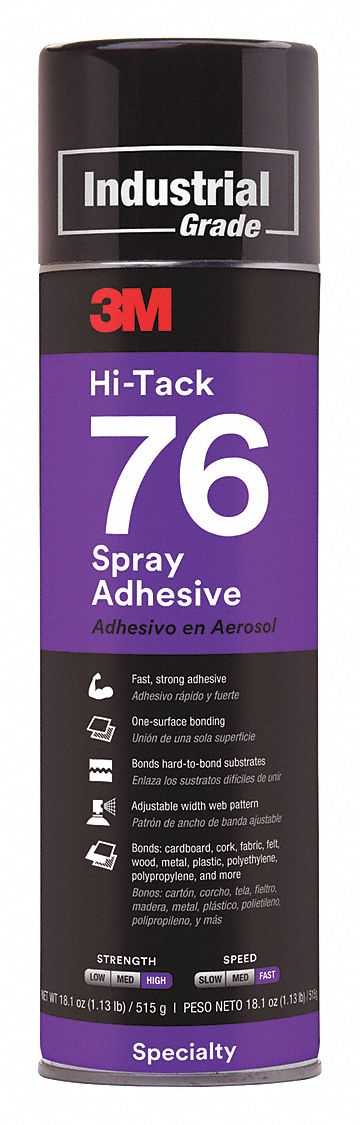 3M Hi-Tack 76 Spray Adhesives, 24-oz. Tube, Clear/Amber, 12/CA (405 ...