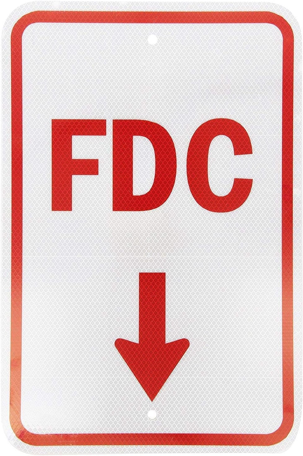 3M High Intensity Grade Reflective Sign, Legend FDC with Down Arrow, 8 ...