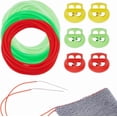 3M Hollow Pipe PVC Tubular Rubber Cord with Plastic Cord Locks Mixed ...