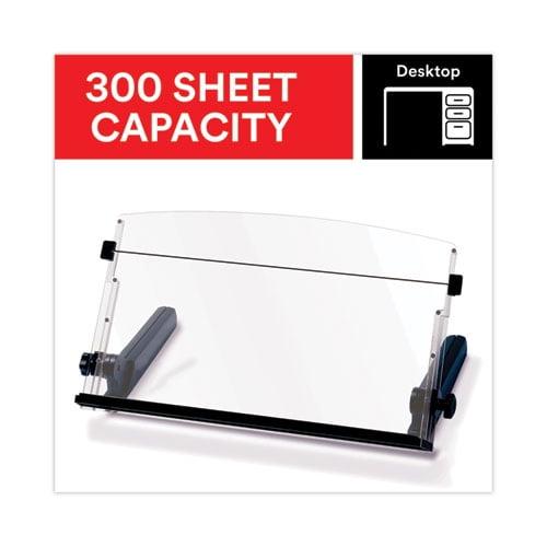 3M In-Line Freestanding Copyholder, 300 Sheet Capacity, Plastic, Black ...