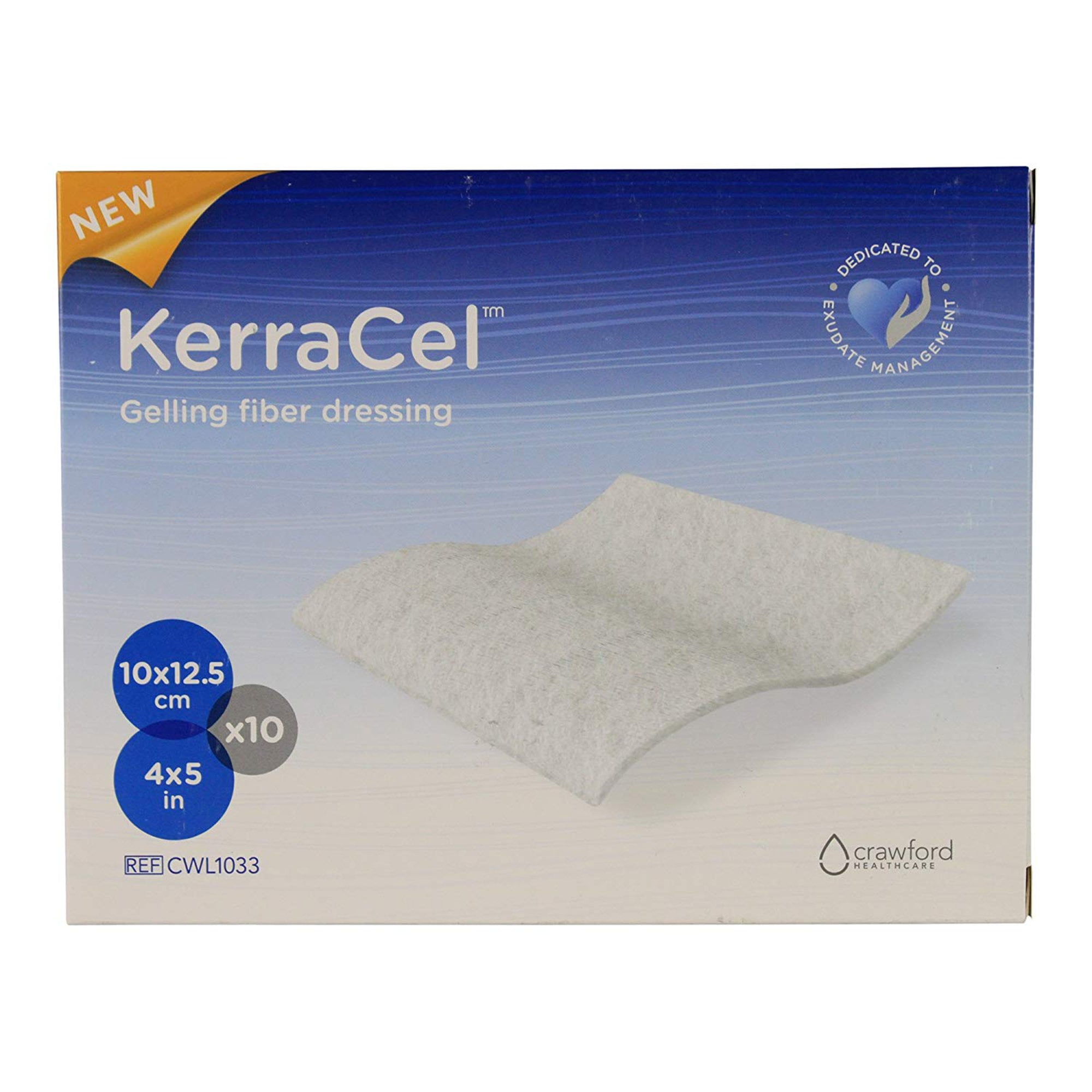 3M Kerracel Gelling Fiber Dressing, 4 x 5 Inch, 3M Systagenix/KCI ...