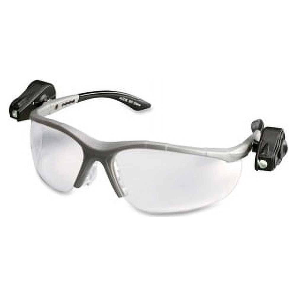 3M LightVision Protective Eyewear Built-in LED, Adjustable Temple, Anti ...
