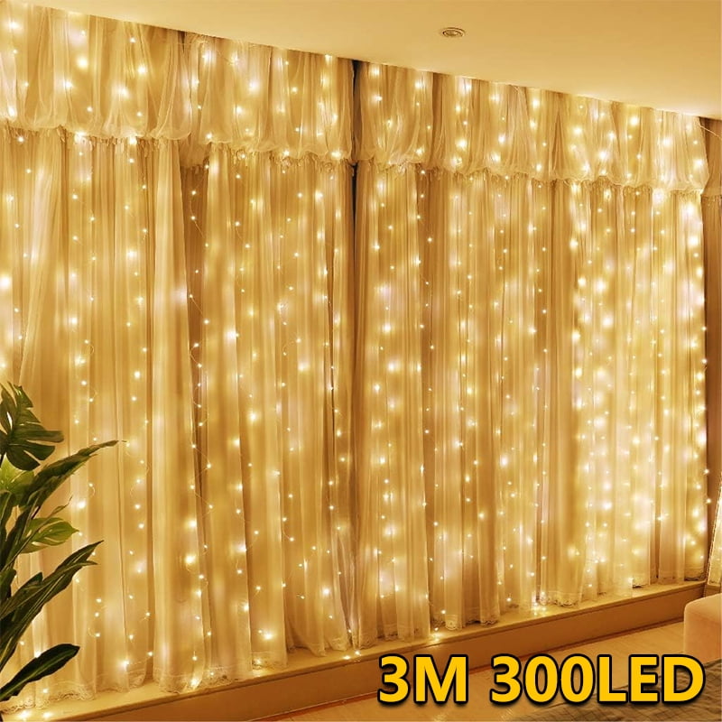 3M Lights String Fairy Decoration USB Holiday Curtain Garland Lamp 8 ...
