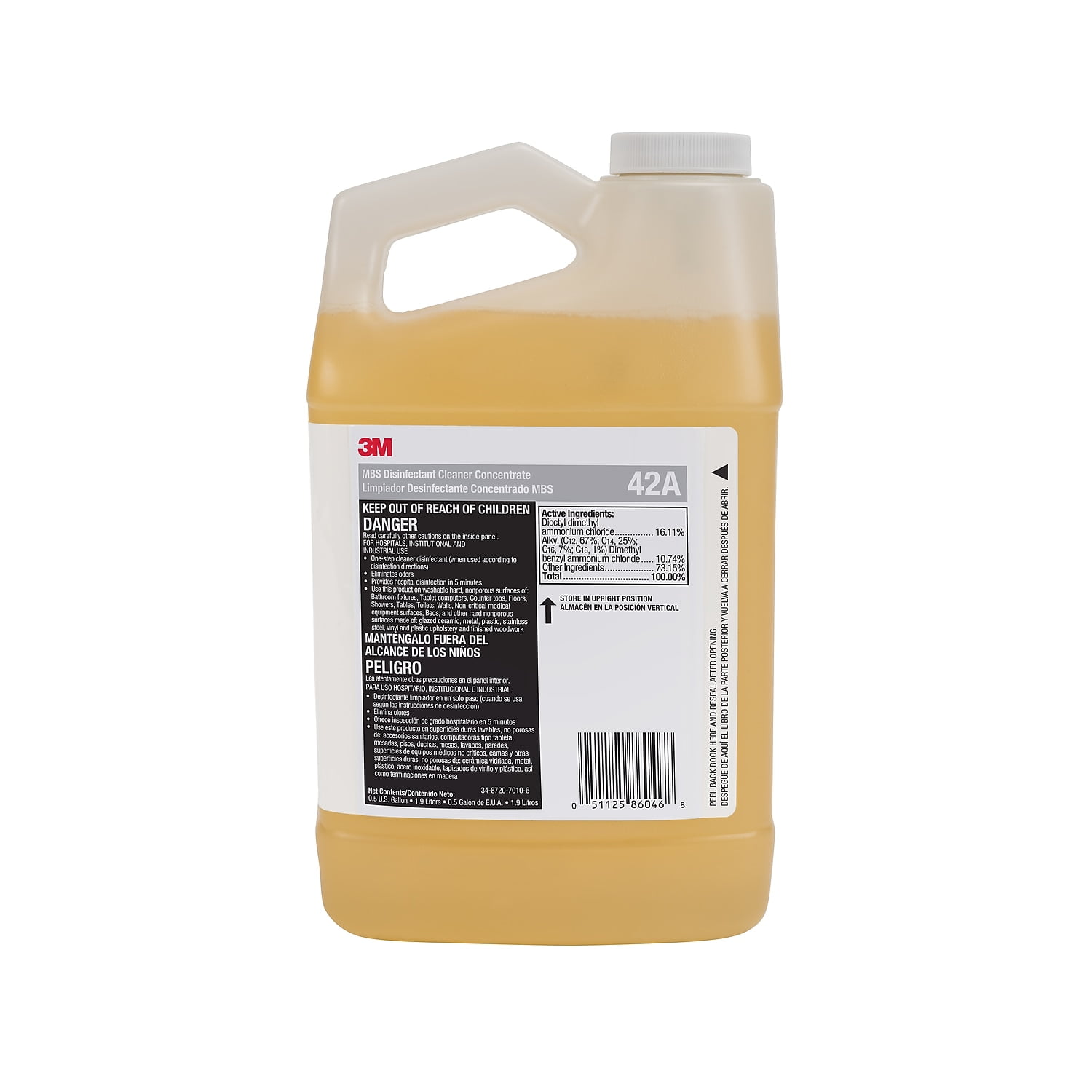 3M MBS Anti-Viral Disinfectant Cleaner Concentrate, Kills Pathogens, 0. ...