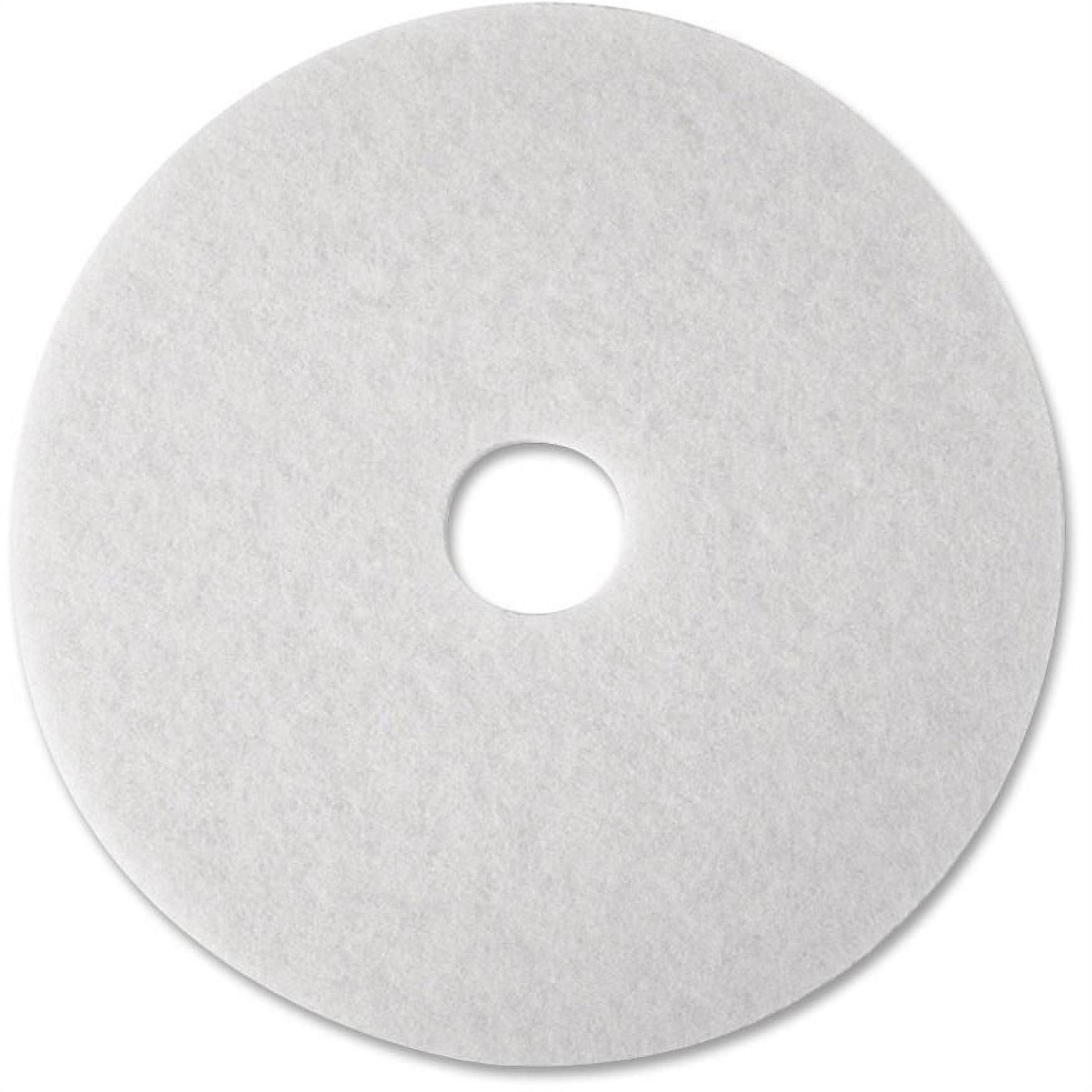 3M, MMM08480, Polyester Fiber Super Polish Pads, 5 / Carton, White ...