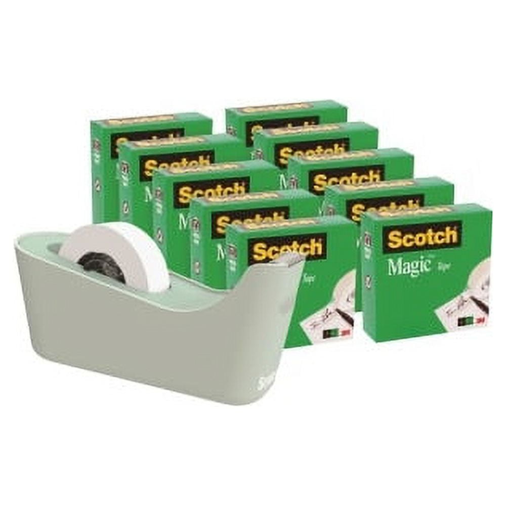 3M MMM810K10C18MN Scotch Magic Tape Dispenser Value Pack, Mint ...