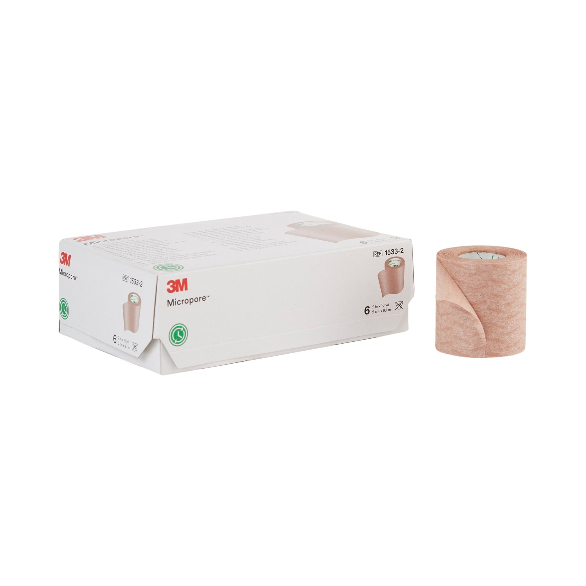 3M Microfoam Surgical Tape, Non-Sterile, Easy Tear Paper, Tan, 2 in x ...