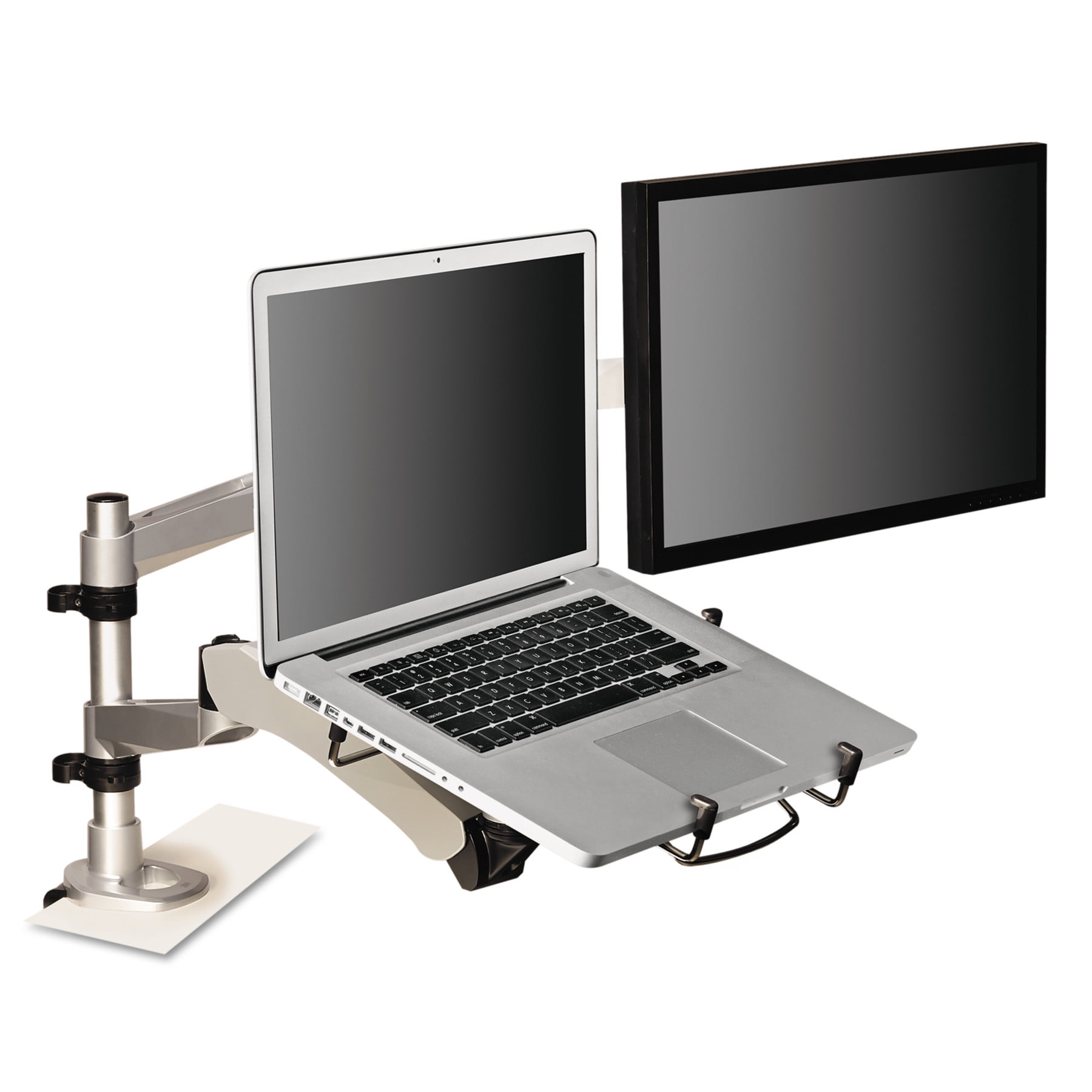 3M Monitor Arm Laptop Adapter, 3.75w x 12.25d x 13.38h, Silver/Black ...