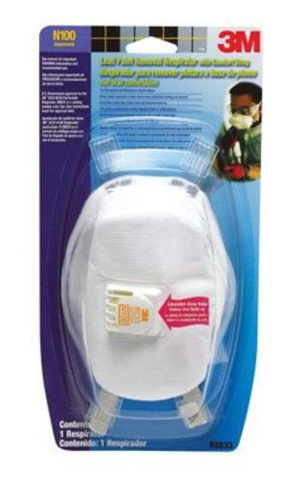 3M N100 Lead Paint Removal Respirator Valved White 1 pc. - Walmart.com