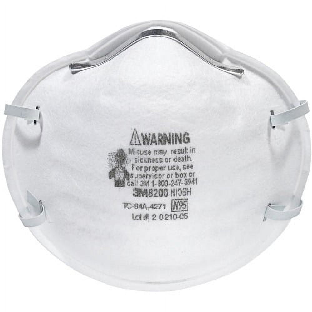 3M N95 Particle Respirator 8200 Mask Disposable, Lightweight ...