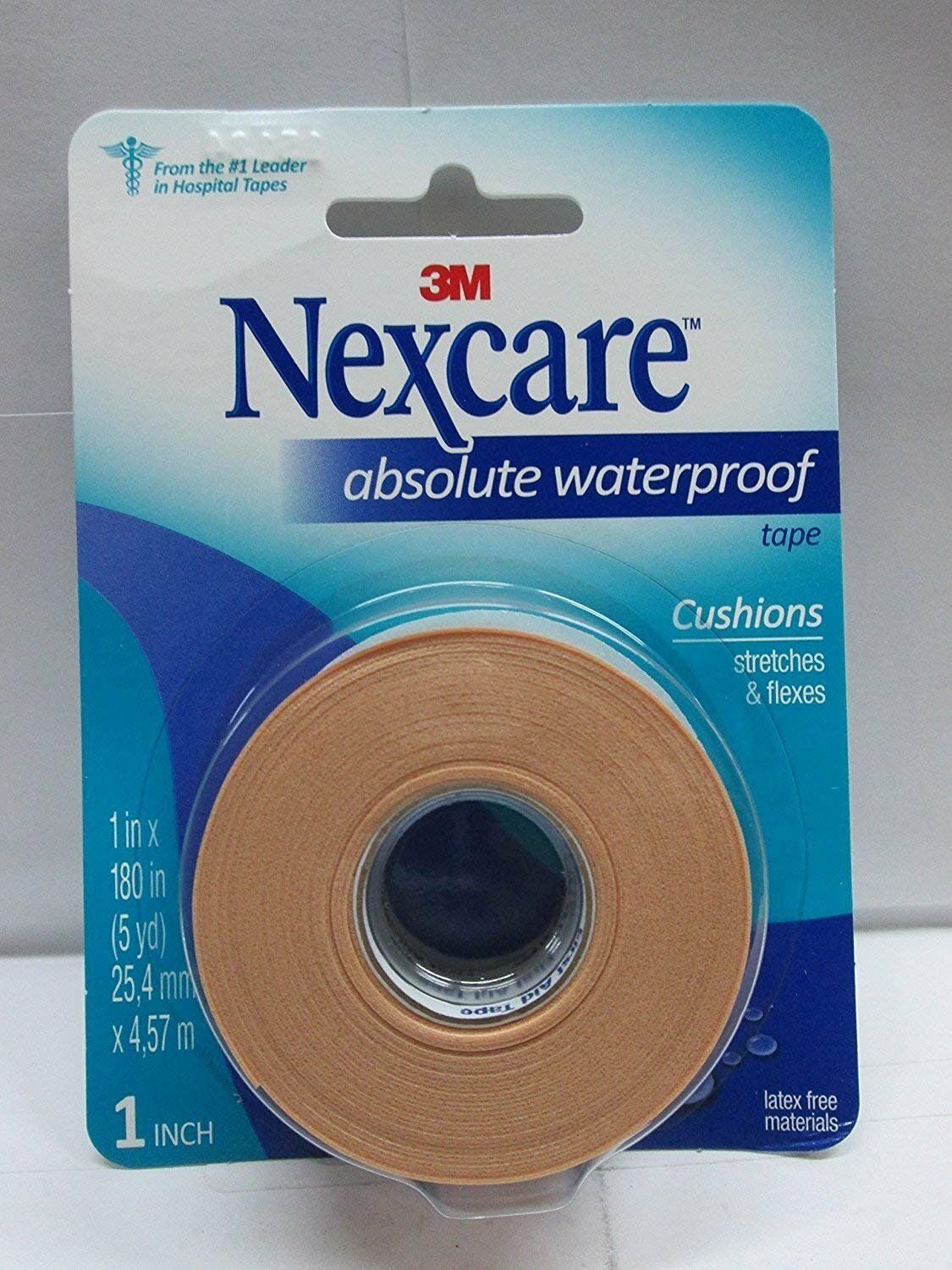 3M Nexcare Absolute Waterproof Cushions Tape, 1 ct, 2 Pack HSA/FSA ...
