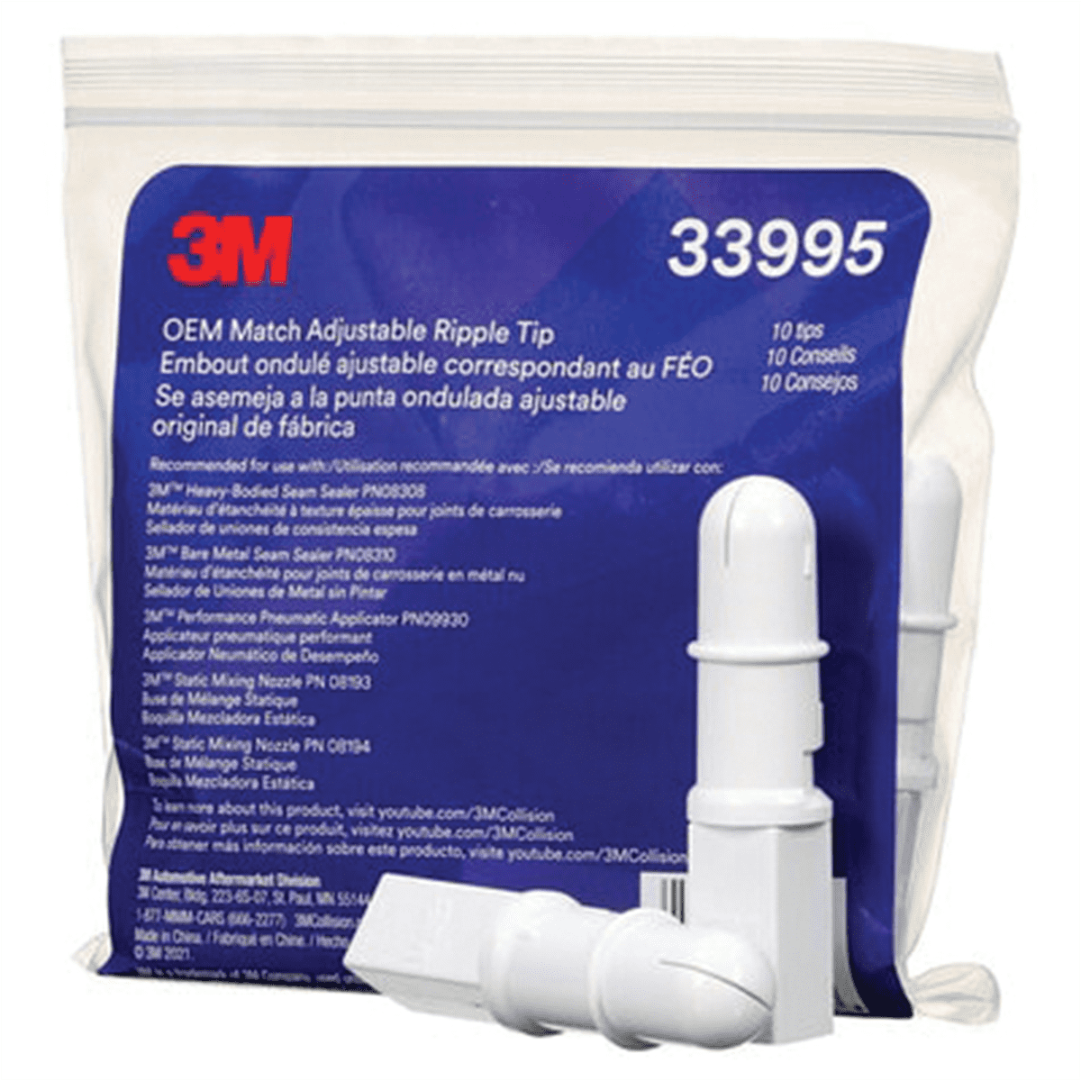 3M 33995 Adjustable Ripple Tip, For Use With 3M Static Mixing Nozzle ...