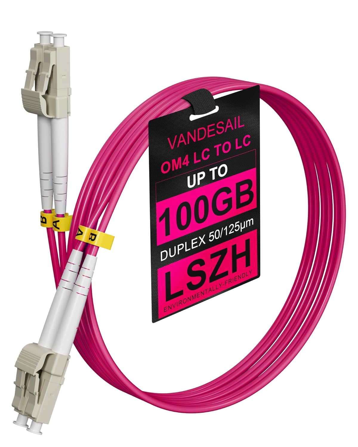 3M OM4 LC LC Fiber Jumper, Fiber Patch Cable LC to LC Fiber Optic Patch ...