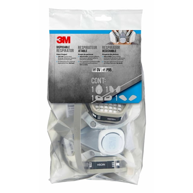 3M OV/P95 Disposable Paint Project Respirator, NIOSH-Approved, Medium ...