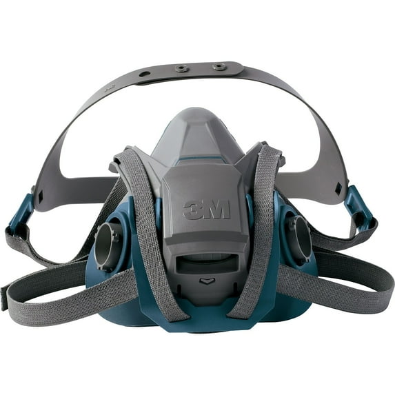 3M Reusable Respirator, Large, Gray/Teal, Quick Latch, Half Facepiece ...