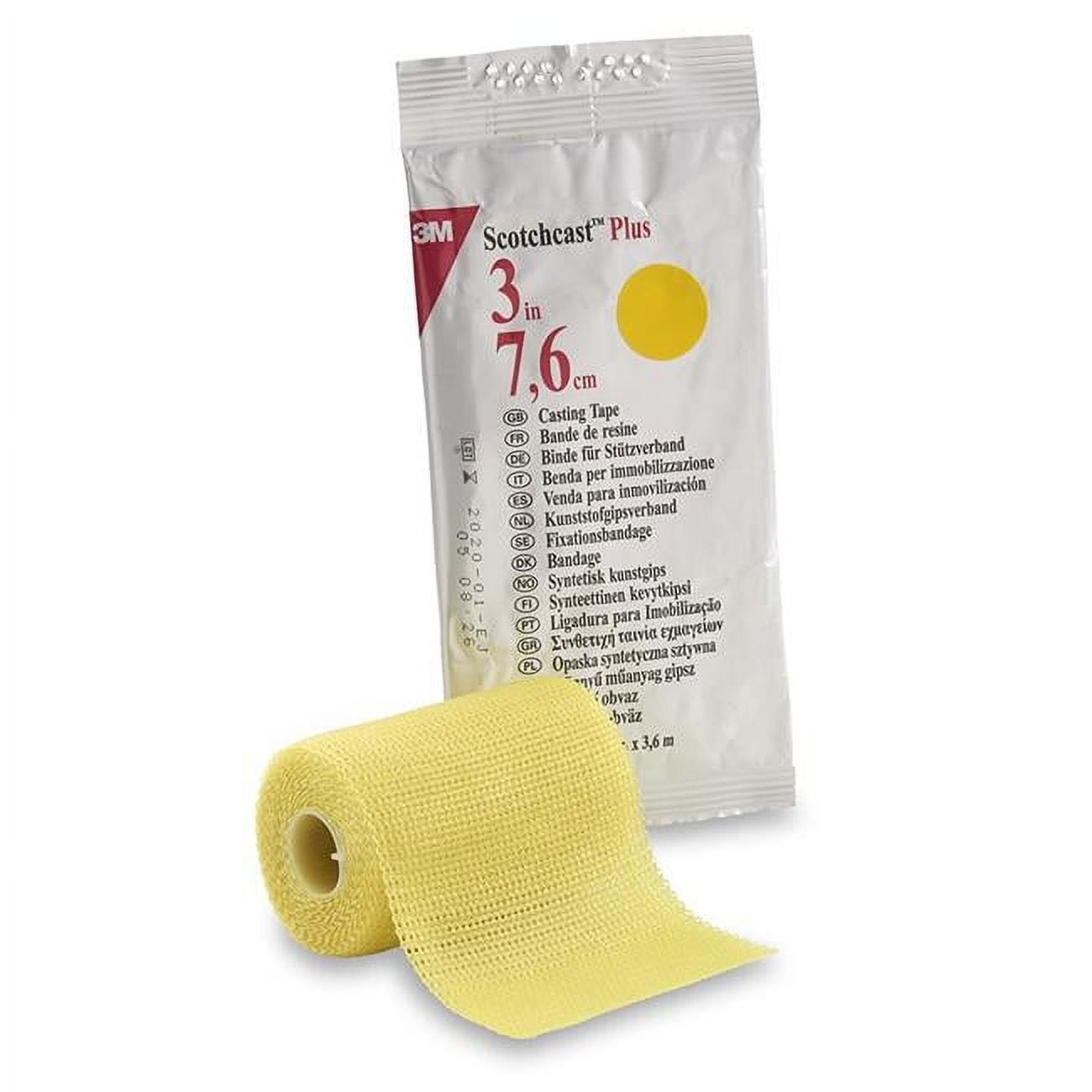 3M Ortho 82362200 Scotchcast Plus Cast Tape, Yellow - 3 in. x 12 ft ...