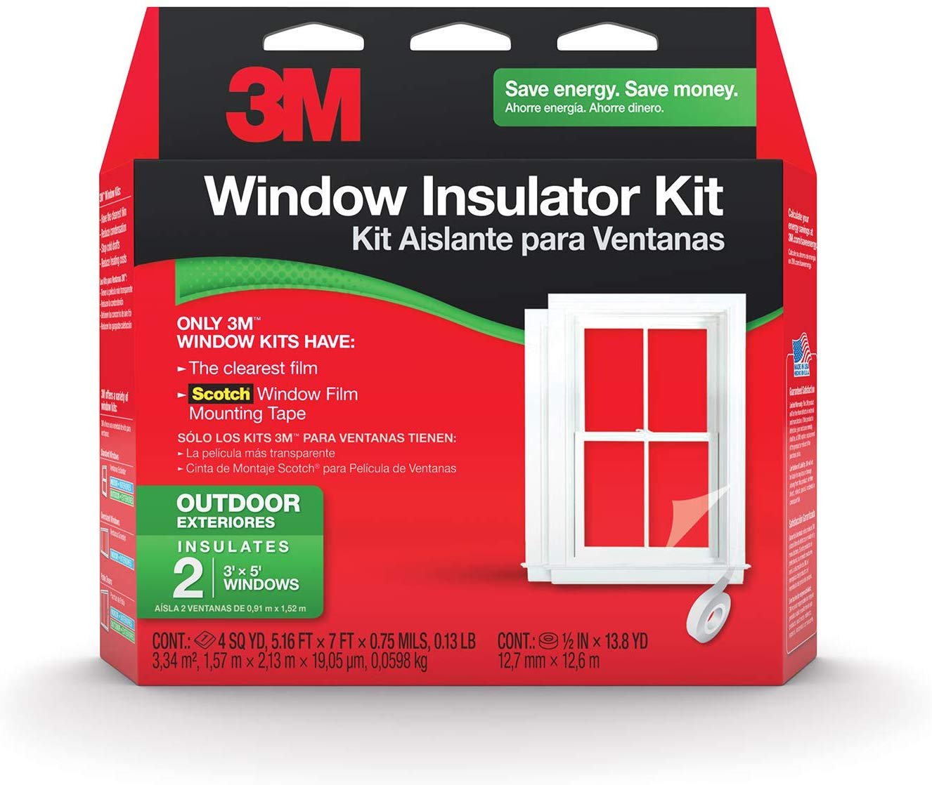 3M Outdoor Window Insulator Kit, 2-Window - Walmart.com