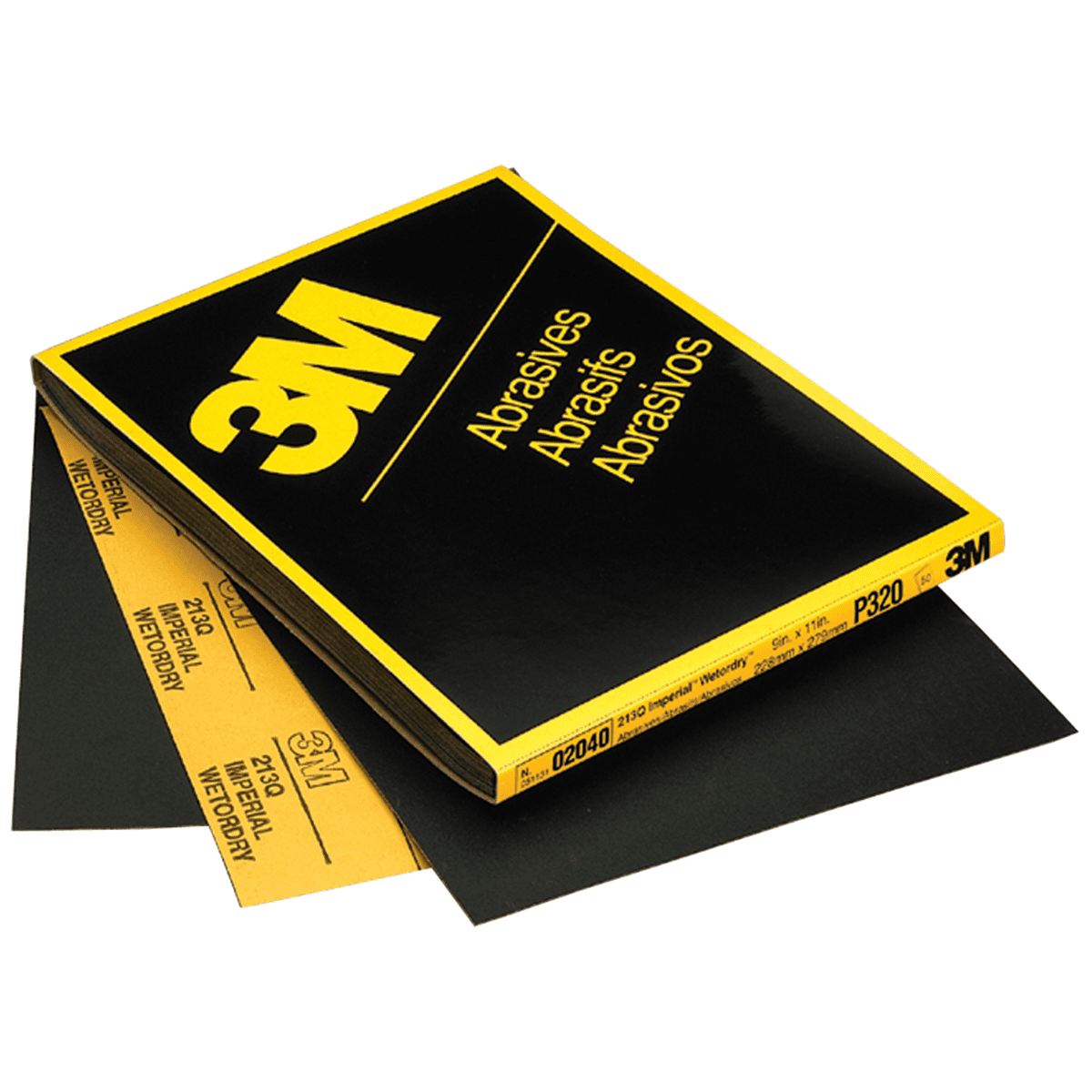 3M PAPER SHEETS IMPERIAL WETORDRY 9"X 11" P500, CARTON OF 5 (50 SHEETS ...