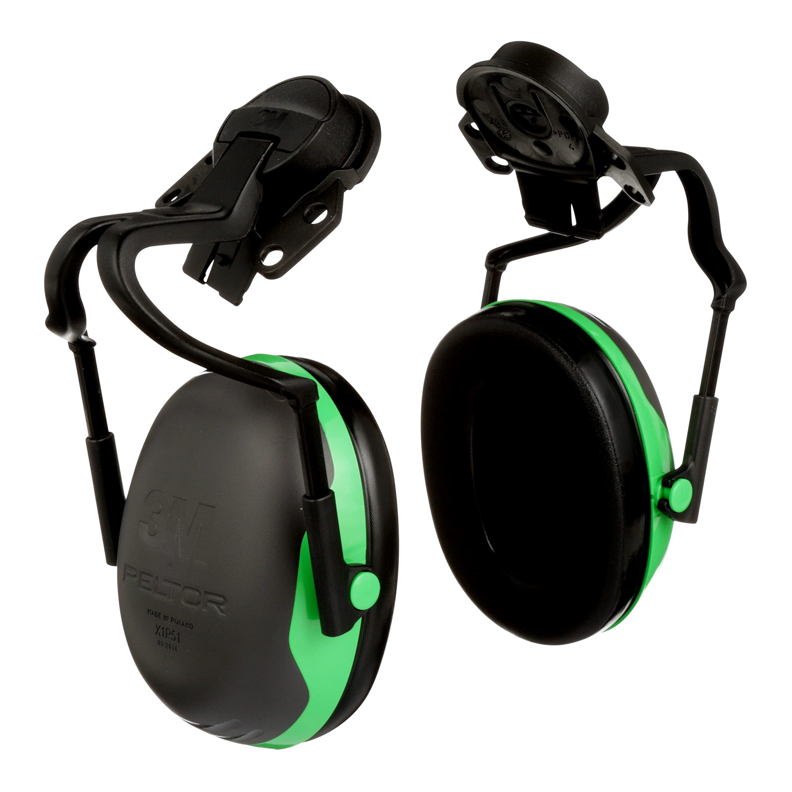 3M PELTOR X Series Earmuff, X1P51E, Full Brim Hard hat Attached ...